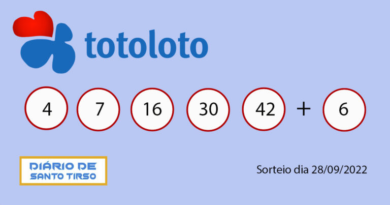 Chave totoloto dia 28/09/2022