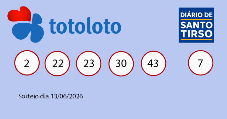 Chave totoloto dia 13/06/2026